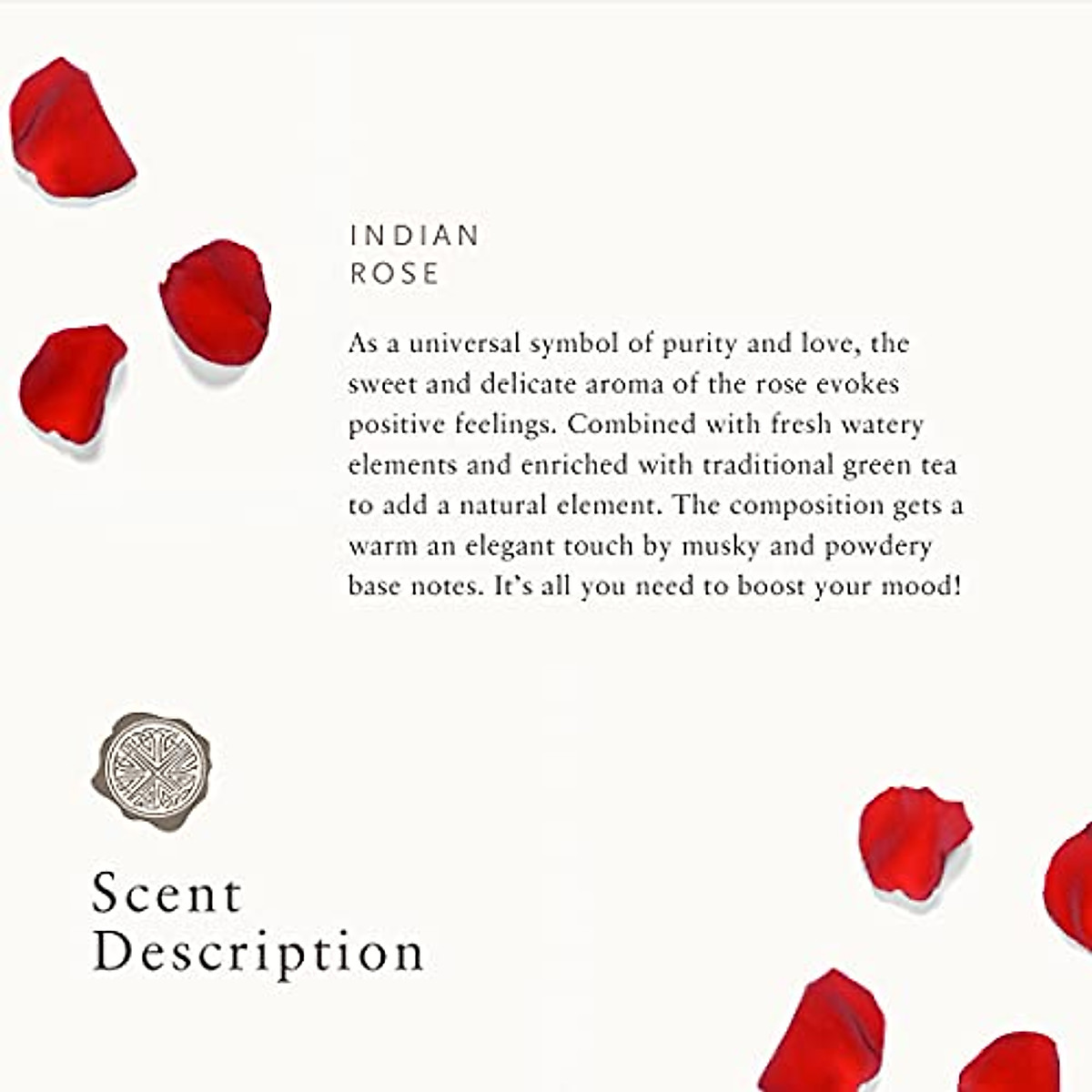 RITUALS Imperial Rose Luxury Oil Reed Diffuser Set - Fragrance Sticks with Rose Oil & Green Tea - 15.2 Fl Oz