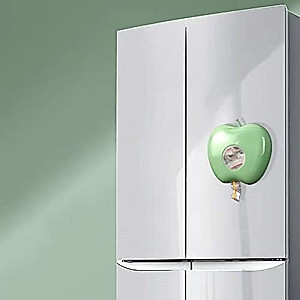 Fresh Keeping Bag Storage Box Wall-mounted Punch-free Large Capacity Space-saving Dustproof Apple Shape Food Cover Cling Film Food Wrap Shower Caps Container Organizer Dispenser for Kitchen Bathroom