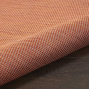 Nourison Positano Indoor-Outdoor Terracotta 4' x 6' Area Rug, Easy Cleaning, Non Shedding, Bed Room, Living Room, Dining Room, Backyard, Deck, Patio (4x6)