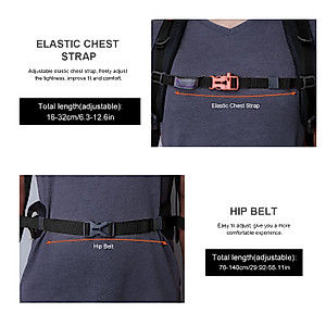 MOUNTAINTOP 40L Hiking Backpack with Rain Covers for Backpacking, Camping, Cycling and Traveling