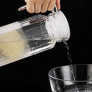 2Pcs Glass Water Pitcher Lids Food Grade Plastic Anti-Dust Splash Resistant Stoppers Covers for Beverage Carafe Water Jug Glass Bistro Pitcher