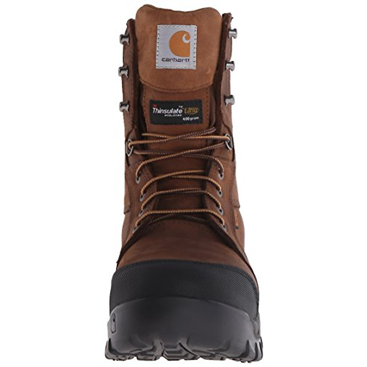 Carhartt mens 8" Rugged Flex Insulated Waterproof Breathable Safety Toe Leather Work Boot Cmf8389 Construction Shoe, Brown, 10.5 US