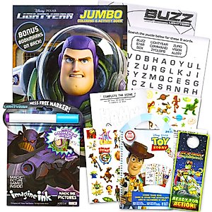 Disney Lightyear Coloring Book for Kids 4-8 ~ Bundle with Light Year Toy Story Activity Book, Imagine Ink, Stickers, and More (Toy Story Lightyear Coloring Pack)