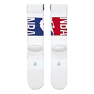 Nike Elite NBA “75th Anniversary” Limited Edition Men’s Crew Socks (X-Large (Men's 12-15), White/Red/Blue)