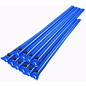 8.5 Ft Double Chamber Pool Water Bags, Water Tubes | Pool Cover Weights for Inground Pool Cover, Extra Durable 0.4mm PVC Water Weight Bags with Screw Caps, Winter Pool Bags for Closing Kit -5 Pack