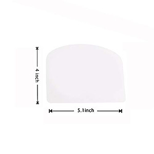 GRACILARIA 10PCS Transparent Cake Cream Scraper Icing Smoother Flexible Plastic Cake Scraper Smoother for Bakery Pastry Cake Decoration Kitchen DIY Baking Tool