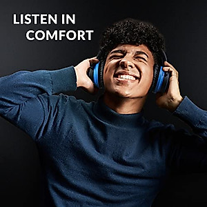 PurelySound E7 Pro Active Noise Cancelling Headphones, Over-Ear Bluetooth Headphones with Mic, Rich Deep Bass, Long Battery Life, Comfortable - Black