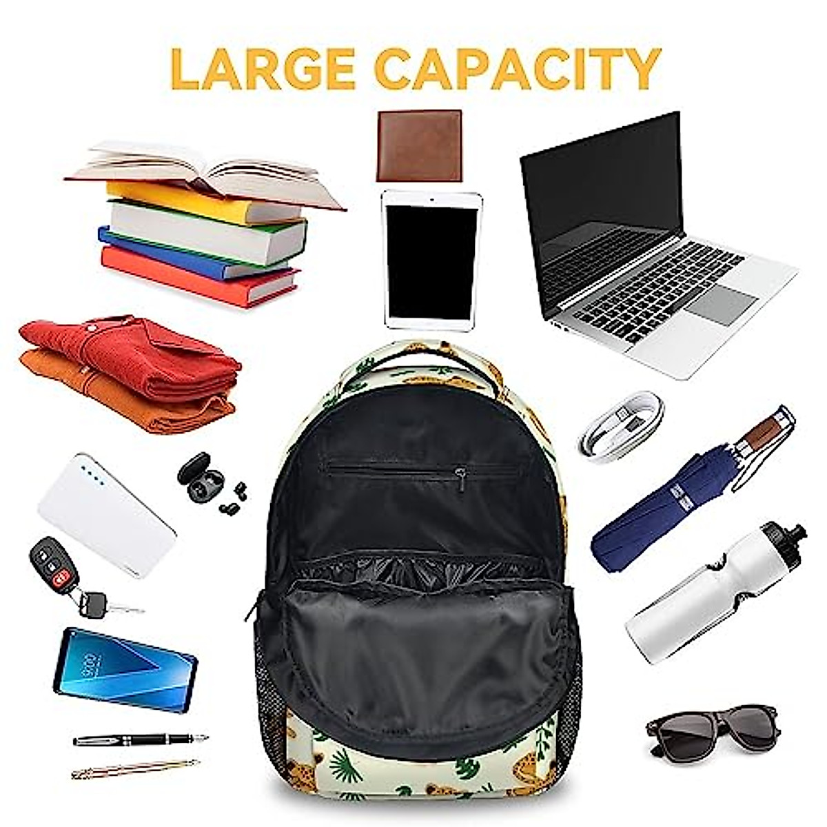 CUSPCOD Cheetah Backpack for Girls Boys, 16 Inch School Bookbag with Adjustable Straps, Travel Bag Durable, Lightweight, Large Capacity