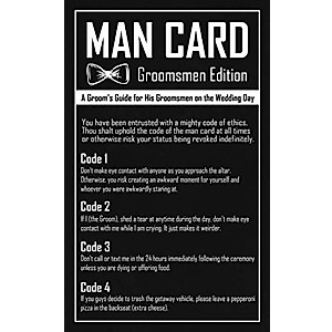 Wannabe Genius Groomsmen Gifts - The Man Card - Groomsmen Proposal or Groomsman Gifts for Wedding Day (6-Pack)