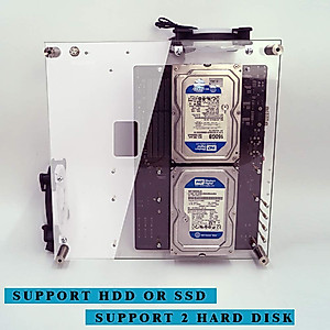 DIY Acrylic Glass Gaming Computer Case Chassis Open Frame Panoramic Viewing Creative Personality ATX Transparent Chassis Test Bench