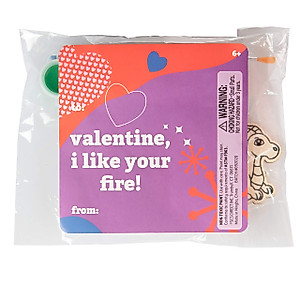 Valentines Cards for Kids Classroom -Dragon & Unicorn Wood Painting Kits (24ct)-Great Valentine's Day Gifts for Kids School Exchange -Each Valentine has Craft, Paints, Brush & Sticker for Boys & Girls