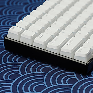 YMDK 128 ANSI ISO OEM Profile PBT Doubleshot Shine Through Pudding Keycaps White Sealed Legend for MX Mechanical Keyboard 61 68 87 104