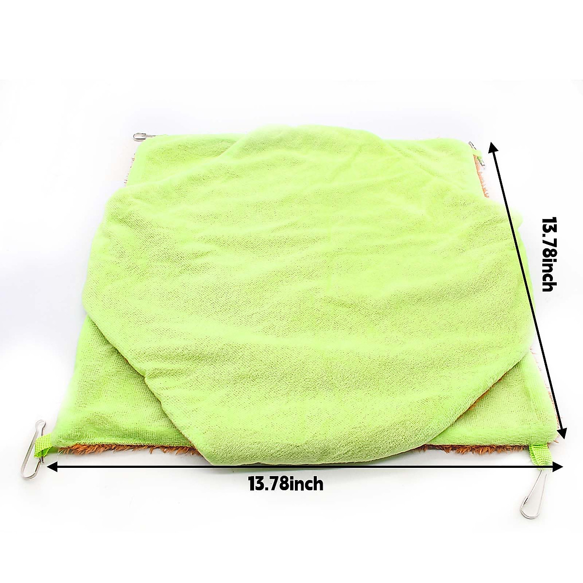 Zorfeter Small Animal Hanging Hammock, Pet Cage Hammock Ferret Bunkbed Hammock Cage Toy for Hamster Rat Parrot Guinea Pig Hideout Play Sleep, Green