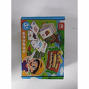 Coogam CVC Sight Words Flashcards, Short Vowel Spelling Game, Preschool Kids Learning Sight Words Supplies, Montessori Educational Writing Reading Toy Gift for 3 4 5 Years Old