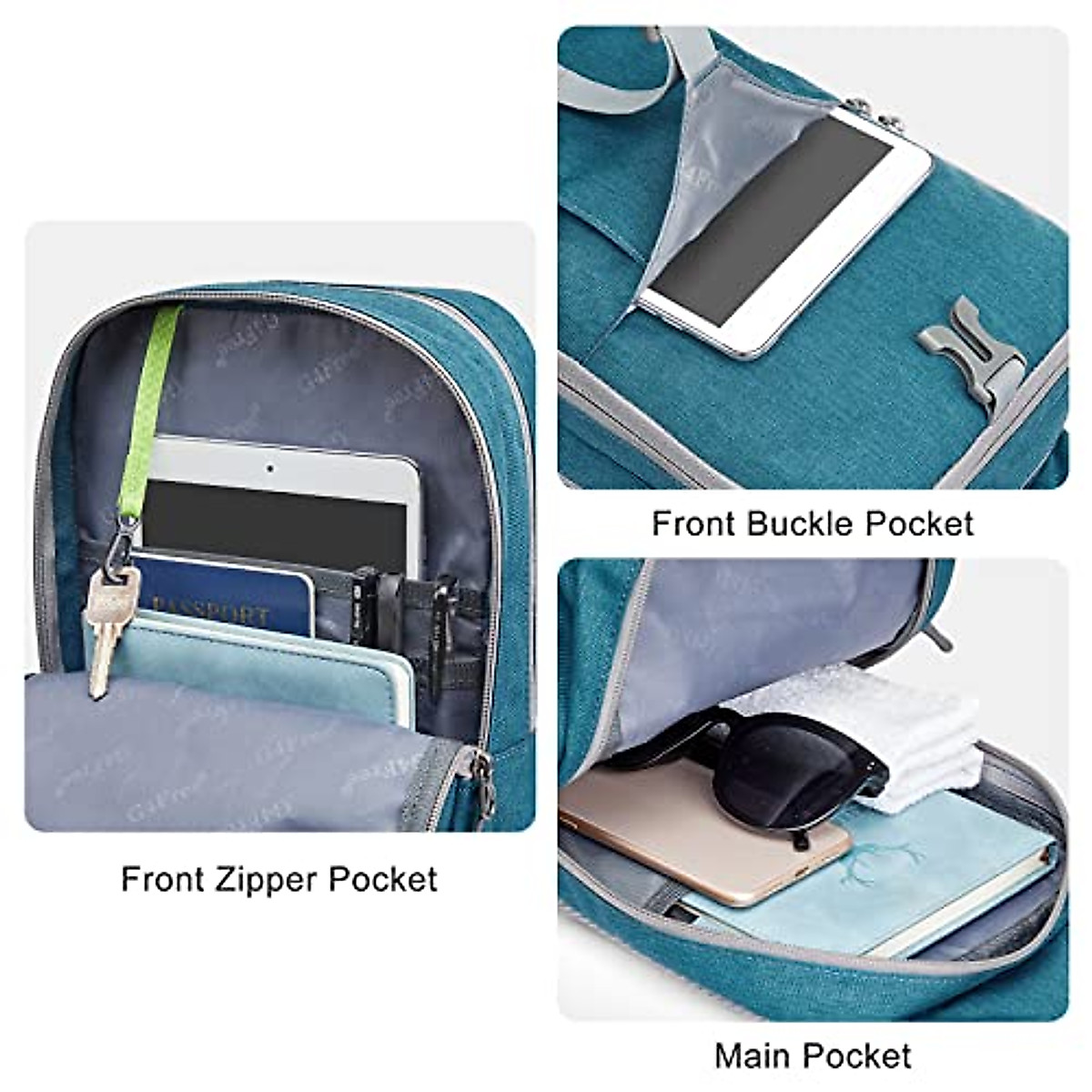 G4Free Sling Bag Sling Backpack Crossbody Chest Bag Daypack for Hiking Traveling (Teal Blue)