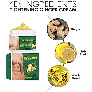 YCSM SoliPac Ginger Cream, Solipac Gynecomastia Tightening Ginger Cream,30 ml Ginger Fat Burning Cream Weight Loss Anti-Cellulite Slimming Cream for Men(2PCS)