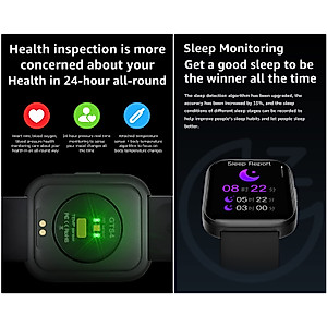 HANDA Smart Watch for Men Women,Fitness Tracker with 100 Sport Modes,Blood Oxygen Heart Rate Sleep Monitor,10 Day-Battery Life,Bluetooth Call IP67 Waterproof Activity Tracker for Android & iOS (Blue)