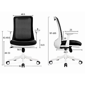 ZLBYB Home Computer Chair Ergonomic Office Chair Lift Swivel Chairs Mesh Staff Chair Chaise