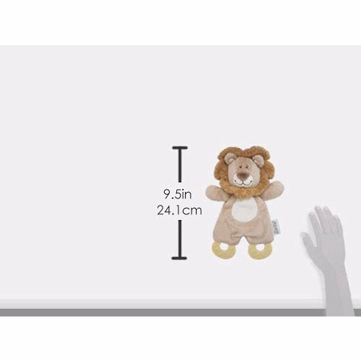 Zocita Baby Snuggle Plush Teether, Soothe Cuddly Teethe Toy(Lion)