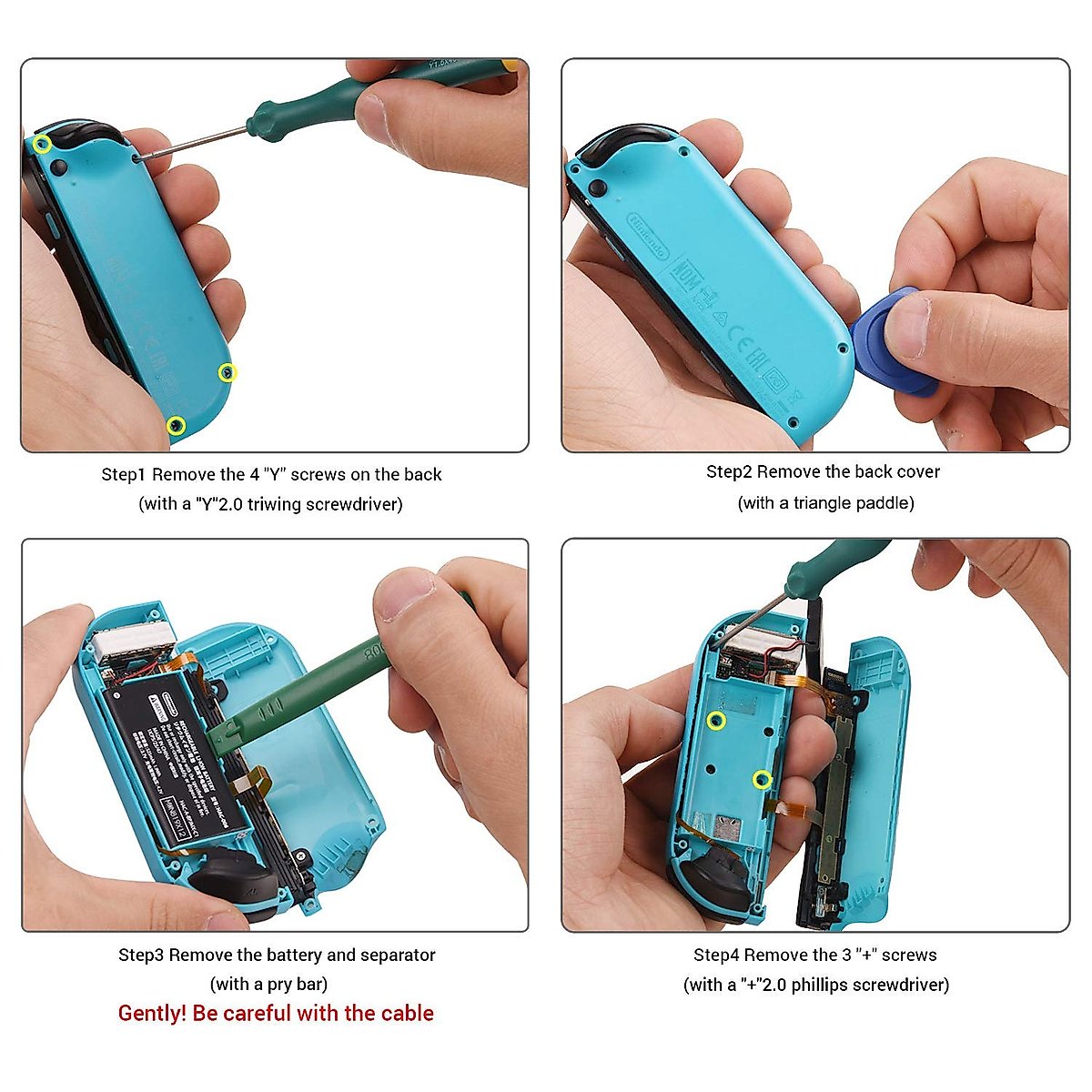 Joystick Replacement for Switch Lite,Repair Joystick Replacement Tool Kit for Switch lite and Nintendo Joycon Controller with Triwing Screwdriver,Thumb Grip Caps& Tweezers