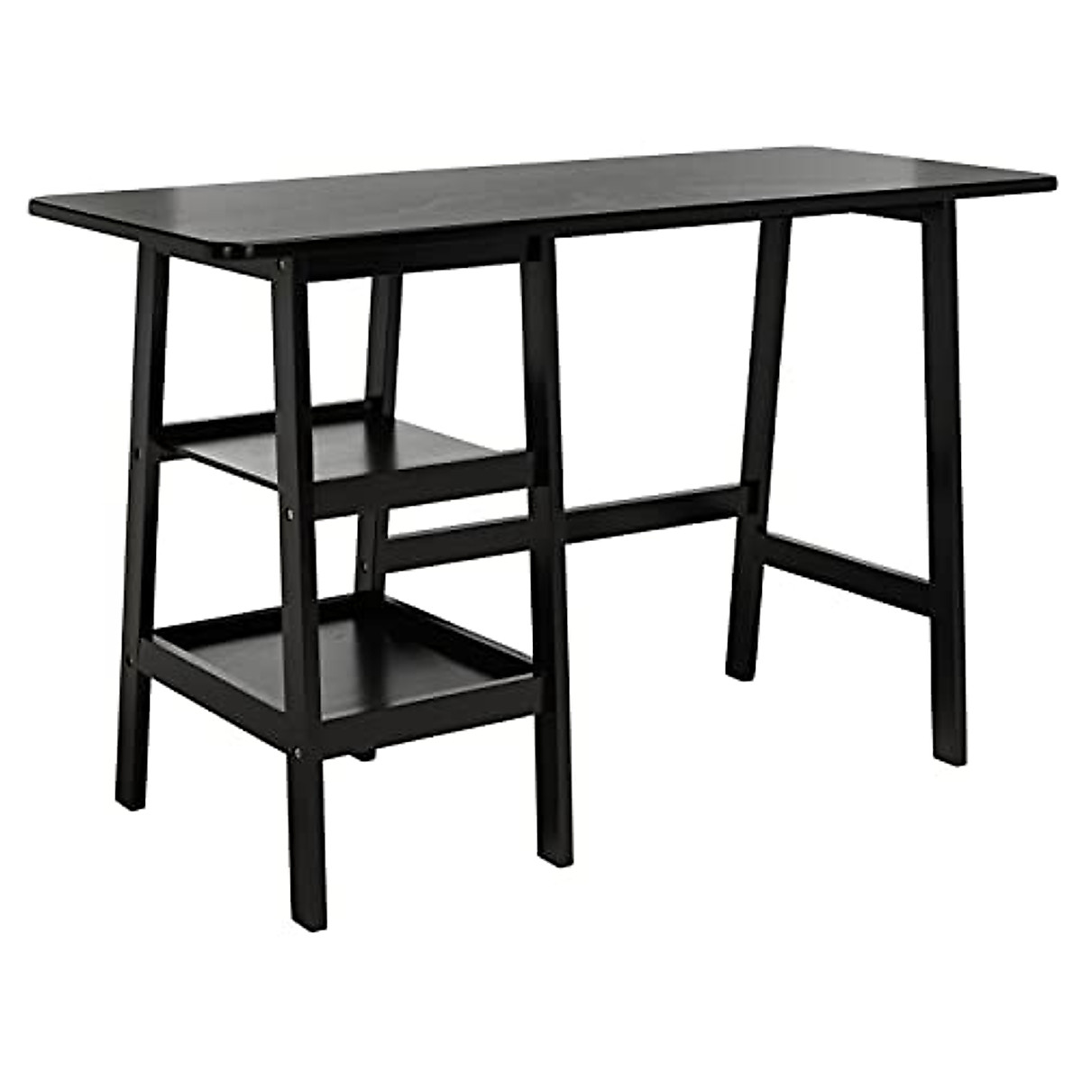 Safavieh Home Collection Sofara 2-Shelf Office Living Room Bedroom Study Foyer Writing Desk DSK1403A, 0, Matte/Black