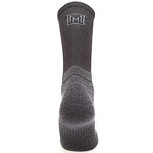 MIRMARU Men's 5 Pairs Hiking Outdoor Trail Running Trekking Moisture Wicking Cushion Crew Socks (M224-LARGE)