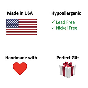 Handmade Raw Gemstone Stud Earrings 18K Gold Plated Birthstone Hypoallergenic Crystal Jewelry by TheGlamHarbor (turquoise)