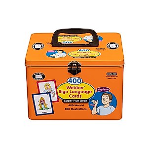 Super Duper Publications| 400 American Sign Language (ASL) Flash Cards Fun Deck | Educational Learning Resource for Children