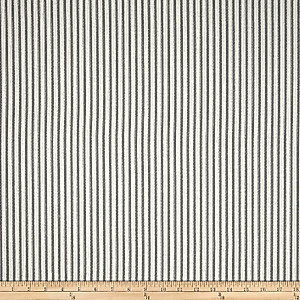 Magnolia Home Fashions Berling Ticking Stripe Slate Grey
