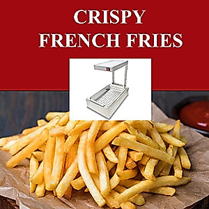 KOUWO Commercial French Fry Warmer Infrared Strip Heat Lamp Fries Warmer Station with 1/1 Pan