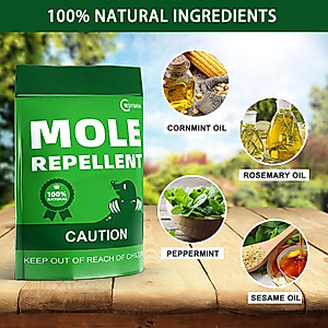 ANEWNICE Mole Repellent,Vole Repellent Outdoor,Natural Gopher Repellent,Mole Deterrent for Lawn,Get Rid of Moles in Your Yard, Outdoor Groundhog&Mole Control, Wofimeha Safe Around Pet & Plant (8 Pack)