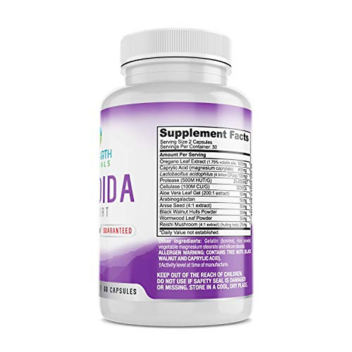 Best Earth Naturals Candida Supplement for Men and Women 60 Count