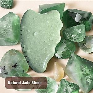 Gua Sha Facial Tools,Guasha Tool for Face,Jade Gua Sha Stone Comb Edge, Face Sculpting Tool Skin Care Tools for Face Lift Device Gifts