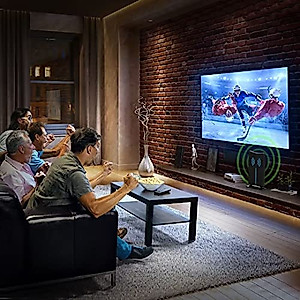 HD Digital TV Antenna Long, Support 4K 1080p Fire tv Stick and All Older TV's Indoor HDTV Local Channels, Signal Booster - 16.5ft Coaxial Cable