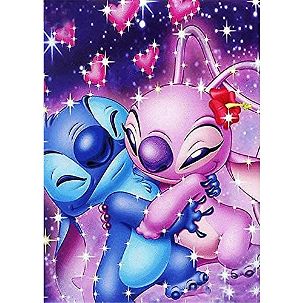 Amphol Stitch Diamond Painting Kits for Adults, DIY 5D Diamond Painting Kits for Kids Beginner, Full Drill Diamond Art for Home Wall Décor Gem Art 12 x 16 Inche