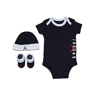 Jordan Infant Jumpman 3 Piece Set (Black(LJ0178-023)/White, 0-6 Months)