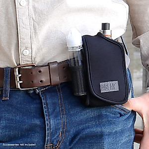 USA Gear Vape Pen Travel Case Belt Bag with Belt Loop & Carabiner Clip - Elastic Neoprene Vaporizer Pen Carry Case, Travel Pouch Fits E Juice, Mod Tanks, Cart Battery, Fits Most Vape Box Mod Kits