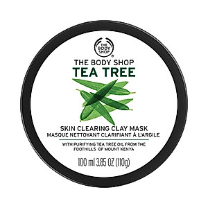 The Body Shop Tea Tree Skin Clearing Clay Mask – Purifying, Refreshing Mask For Oily, Blemished Skin – Vegan – 3.85 oz