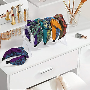 Suneerplay Headband Holder Clear, Acrylic Headband Organizer, Headband Holder Organizer, Headband Display Stand, Headband Storage Stand, Hairband Stand for Women and Girls