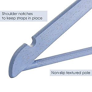 Elama Home 20 Piece Eco Friendly Coat Hangers in Blue (ELH-20)