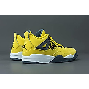 Nike Little Kid Jordan 4 Retro Lightning Tour Yellow/Dark Blue Grey (BQ7669 700) - 12.5 Multicolor 12.5 Little Kid