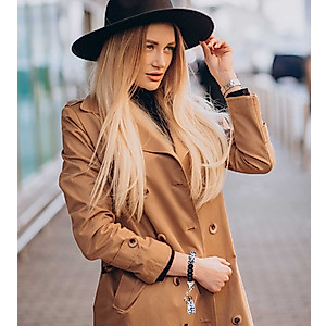 BAOSIWA Silicone Key Ring Bracelet Wristlet Keychain Cow Print Beaded Bangle Key Chains for Women with Leather Tassel…