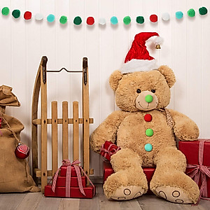 WILLBOND 120 Pieces Christmas Felt Balls 3 cm Colorful Felt Pompom Balls Handmade Felted Pompoms DIY Christmas Holiday Decor for Christmas Garlands DIY Decoration (Multiple Colors)