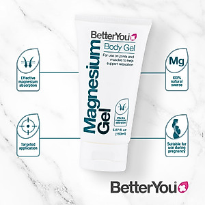 BetterYou Magnesium Gel - Relaxing Muscle Rub - Topical Magnesium for Effective Absorption - Tense Joint Support and Sore Muscle Relief - 5.07 oz