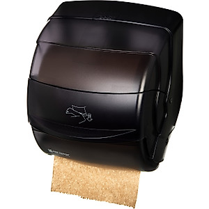 San Jamar T850TBK Black Pearl Integra Plastic Lever Roll Towel Dispenser