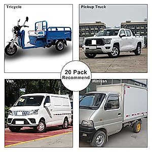 SOCOMAN Reflective Tape, Outdoor Waterproof Conspicuity Safety Caution Warning Self-Adhesive Tape Trailer Reflector for Cars, Trucks, Trailers, Boats, Road Signs, 2" × 12"(Red/White) (20 Pcs)