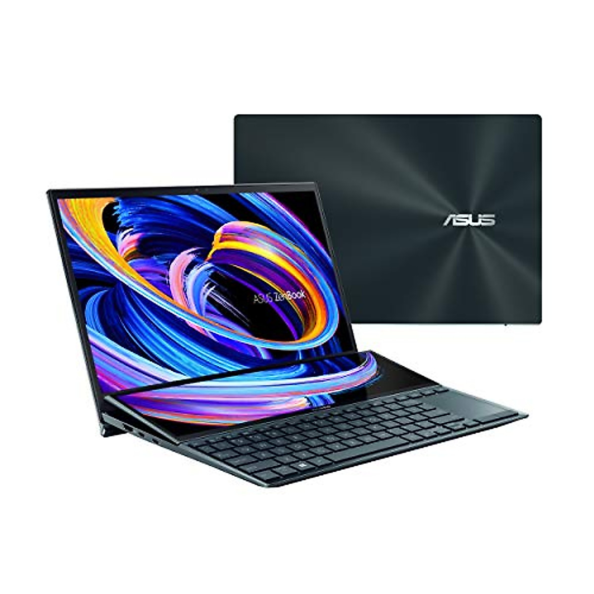 ASUS ZenBook Duo 14 UX482 14” FHD NanoEdge Touch Display, Intel Evo Platform, Core i5-1135G7, 8GB RAM, 512GB PCIe SSD, Innovative ScreenPad Plus, Windows 10 Home, Celestial Blue, UX482EA-ES51T