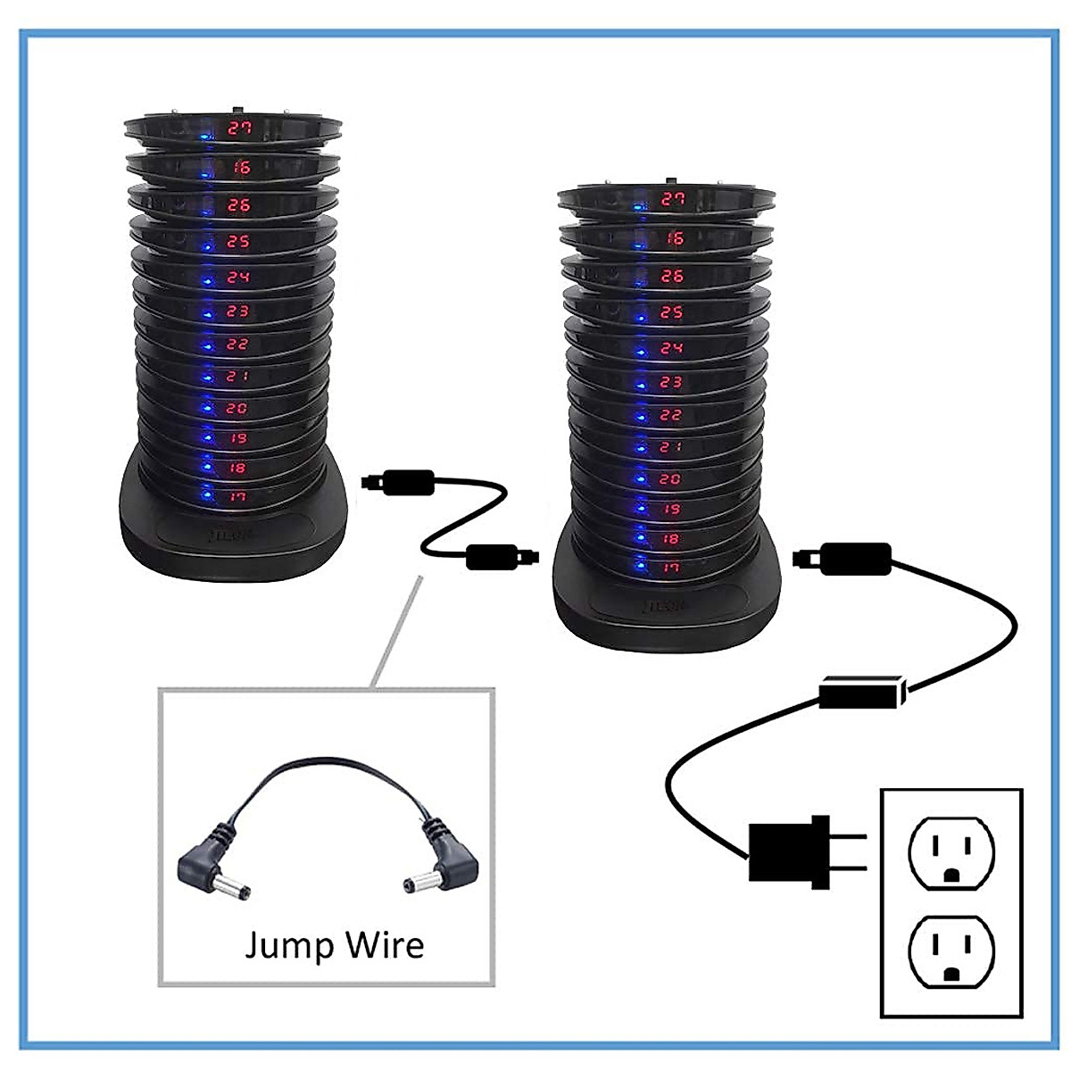 JTECH GuestCall Coaster Pager - 10 Pack