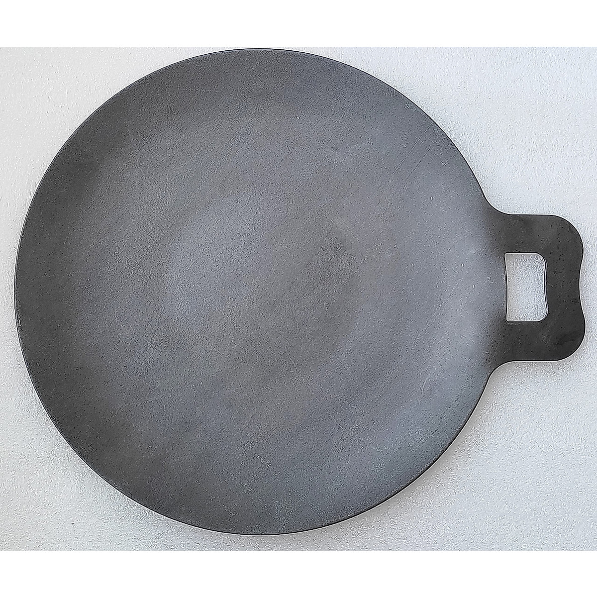 Nakshathra Iron Dosa Tawa Iron Dosa Kallu CookwareLarge Size Dosa Iron Tawa - 14 In with Handle Export Quality, Black