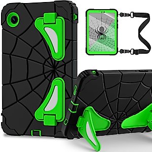 WESOROL Case for Samsung Galaxy Tab A9 with Screen Protector Strong Kickstand Shoulder Strap,Heavy Duty Protective 8.7 Inch Galaxy Tab A9 Case